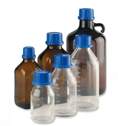 Botella vidrio topacio rosca 45 mm, 2500 ml - Material de Laboratorio
