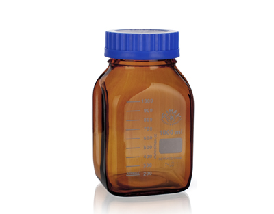 FRASCO ISO TOPACIO TAPON AZUL 500 ML, GL80, SIMAX - Material de Laboratorio