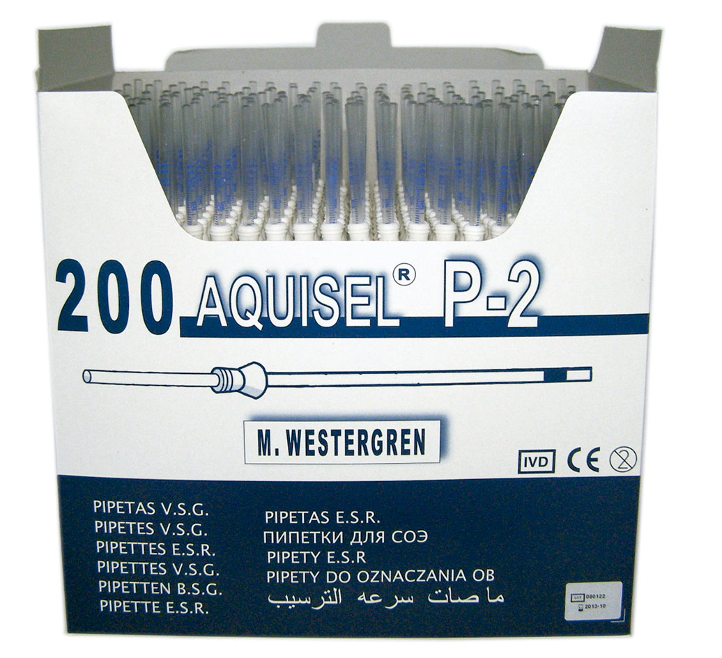 Pipette AQUISEL P-2 N° lot CE/IVD box of 800 pcs - Laboratory equipment